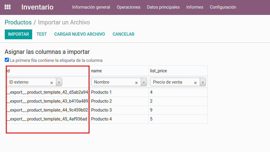 Importación y exportación de datos con Odoo | Sygel